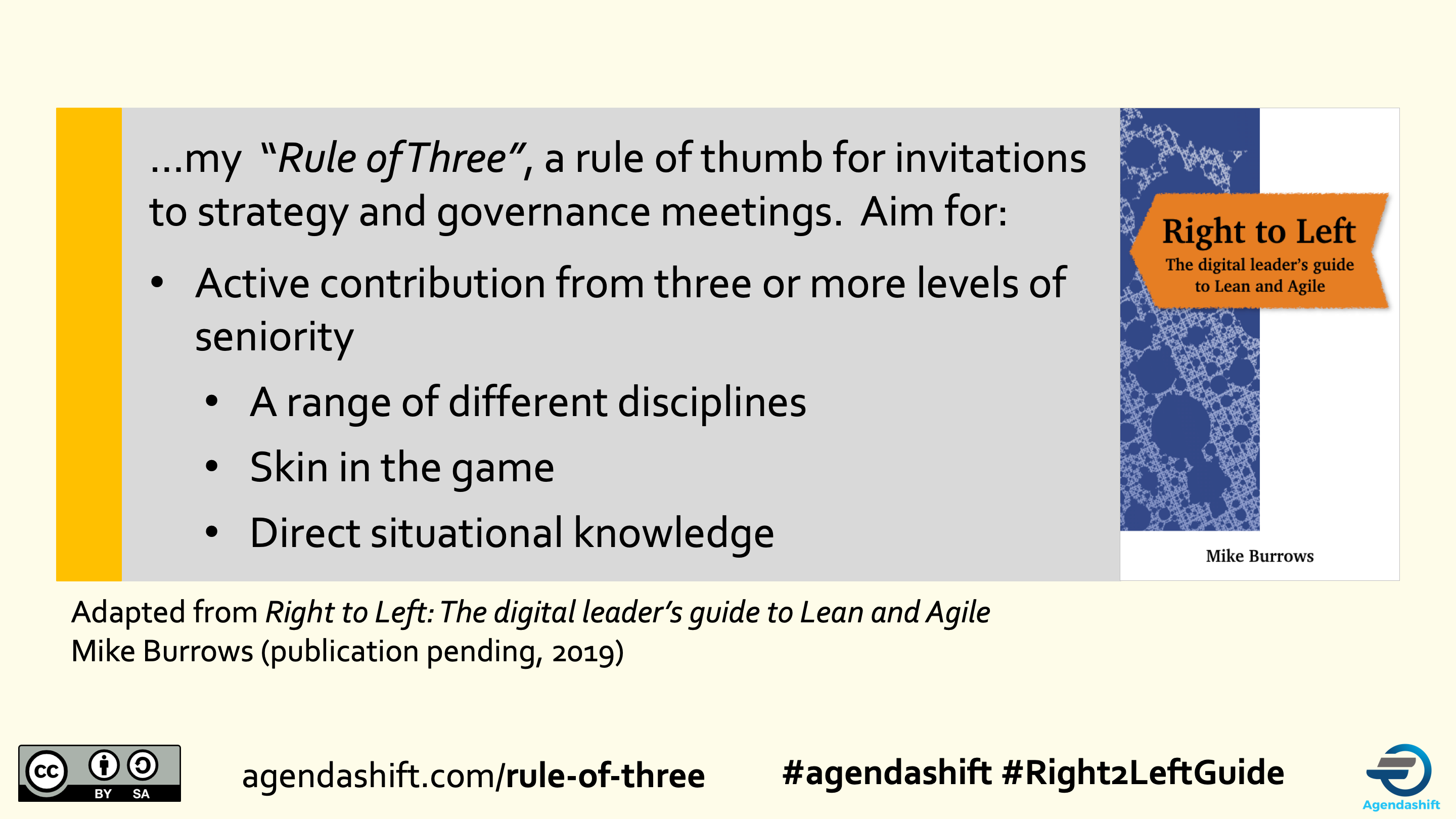 Rule of Three | Agendashift™